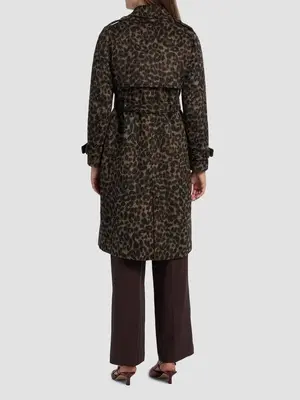 Elie Tahari Courtney -print Belted Coat