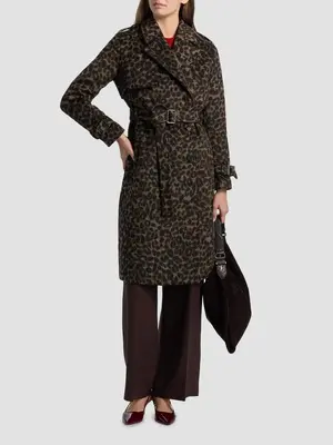 Elie Tahari Courtney -print Belted Coat