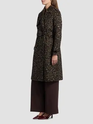 Elie Tahari Courtney -print Belted Coat