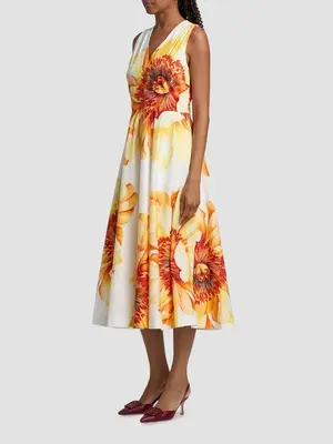 Elie Tahari The Ines Cotton Midi-dress