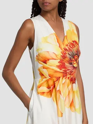 Elie Tahari The Ines Cotton Midi-dress