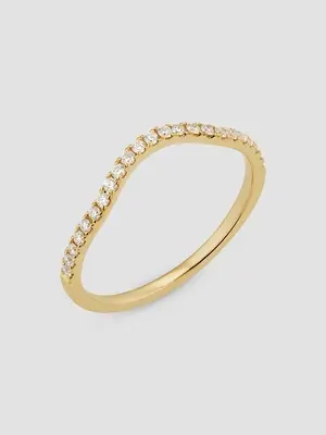 ORADINA The Arc Diamond Stack Ring In 14k Yellow - Gold