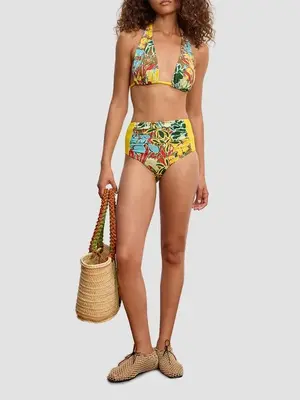 ALEMAIS Solstice Floral Halter Bikini Top