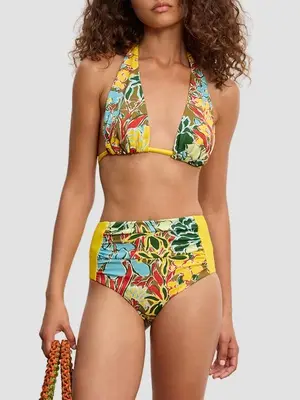 ALEMAIS Solstice Floral Halter Bikini Top