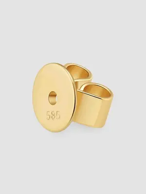 ORADINA 14k Yellow Gold Luxe Letter Diamond Initial Single Stud Earring - Initial X