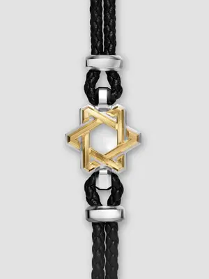 David Yurman Streamline Star Of David Bracelet In Leather