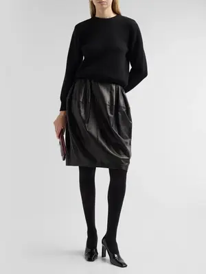 TOTEME Sheath Leather Knee-length Skirt