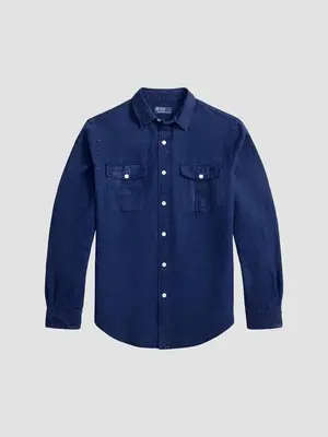 Polo Ralph Lauren Linen-silk Canvas Utility Shirt