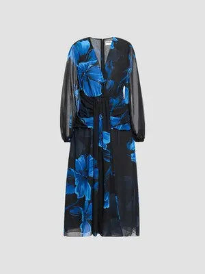 Chiara Boni La Petite Robe Floral Georgette Midi-dress