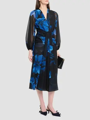 Chiara Boni La Petite Robe Floral Georgette Midi-dress