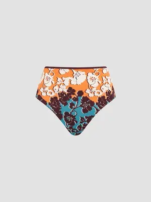 ALEMAIS Splice Floral High-rise Bikini Bottom - Multi
