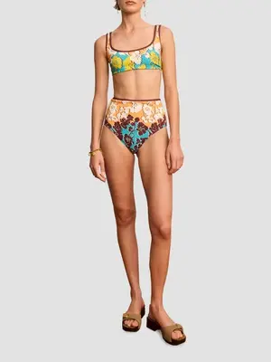 ALEMAIS Splice Floral High-rise Bikini Bottom