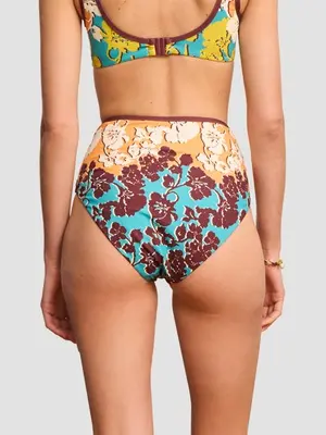 ALEMAIS Splice Floral High-rise Bikini Bottom