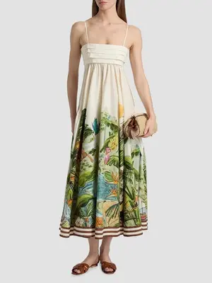 ALEMAIS Toucan Tango Printed Midi-dress
