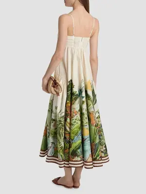 ALEMAIS Toucan Tango Printed Midi-dress