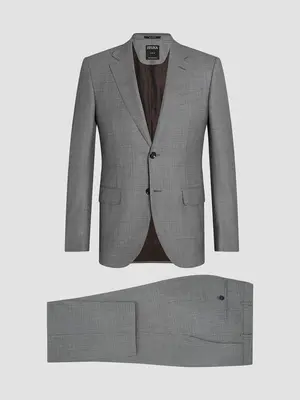 Zegna Over-checked Two-piece Wool Suit