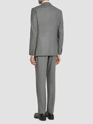 Zegna Over-checked Two-piece Wool Suit