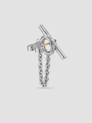 David Yurman Dy Mercer Bold Toggle Chain Stud Earrings In Sterling 50.4mm