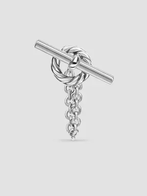 David Yurman Dy Mercer Bold Toggle Chain Stud Earrings In Sterling 50.4mm