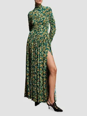 ALEMAIS Clem Floral Ruched Maxi Dress