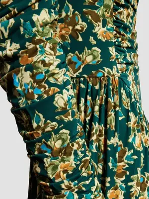 ALEMAIS Clem Floral Ruched Maxi Dress