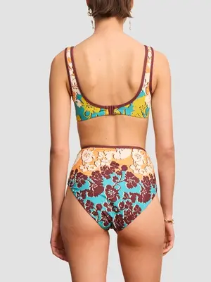 ALEMAIS Splice Floral Scoopneck Bikini Top