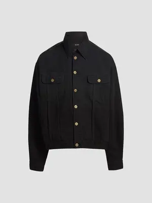 WILLY CHAVARRIA Chachi Denim Trucker Jacket - Black