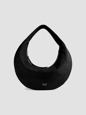 Khaite Olivia Mini Suede Hobo Bag - Black