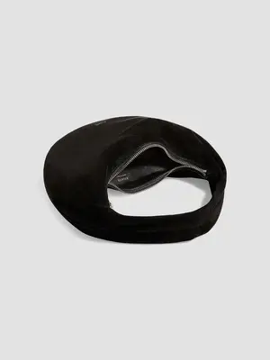 Khaite Olivia Mini Suede Hobo Bag - Black