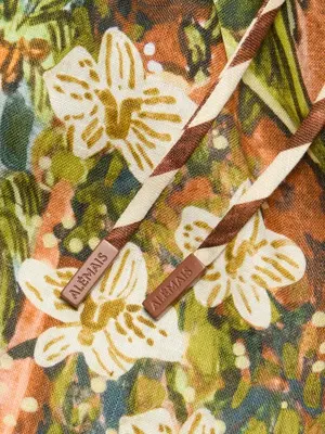 ALEMAIS Toucan Tango Tropical Print Linen Shorts