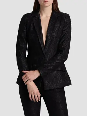 Chiara Boni La Petite Robe Mosi Lace Single-breasted Blazer
