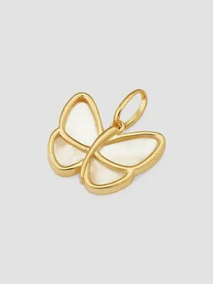 ORADINA Flutter Pendant Charm In 14k Yellow