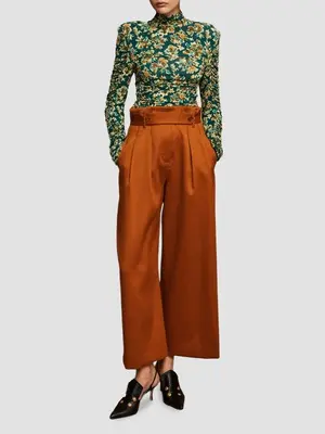 ALEMAIS Clem Ruched Floral Top