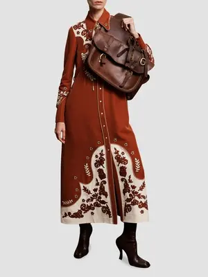 ALEMAIS Duke Embroidered Midi Shirtdress