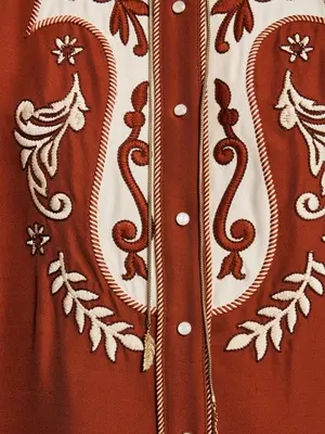 ALEMAIS Duke Embroidered Midi Shirtdress