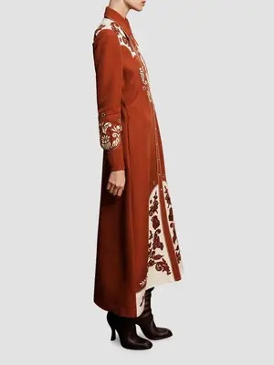 ALEMAIS Duke Embroidered Midi Shirtdress