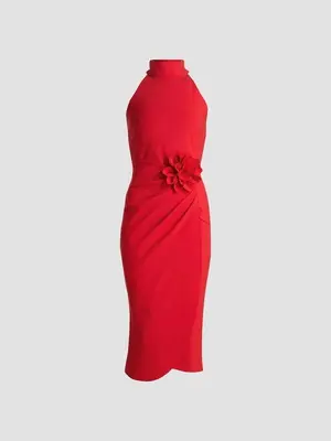 Chiara Boni La Petite Robe Gudruly Bis Rosette Sleeveless Midi-dress - Passion