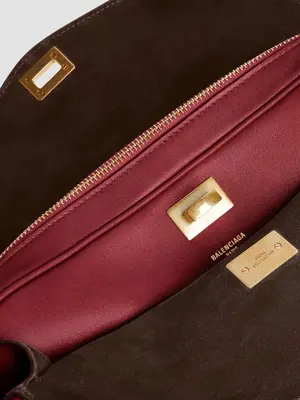 Balenciaga Le 7 Medium Shoulder Bag - Ruby Moka