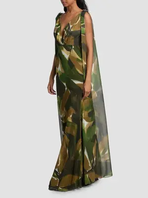 Chiara Boni La Petite Robe Vetas Embellished Georgette Gown