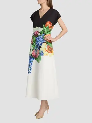 Elie Tahari The Iris Floral Midi-dress - Spring Meadow