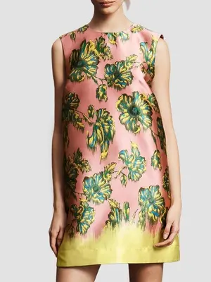 ALEMAIS Faye Floral Satin Mini Dress