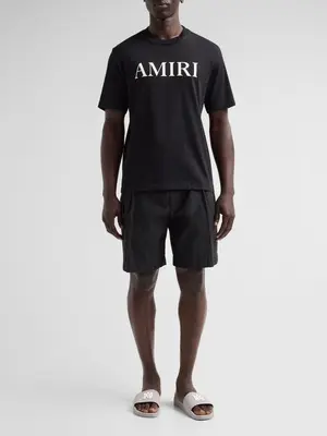 Amiri Ma Logo Pool Slides - Grey