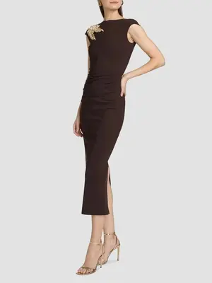 Chiara Boni La Petite Robe Hesupie Beaded Sheath Midi-dress