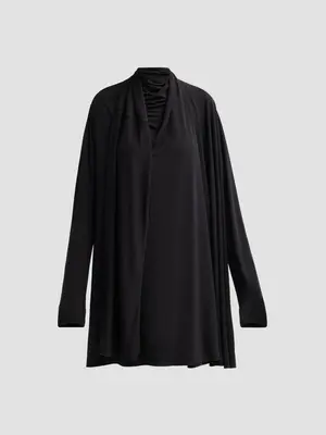 TOTEME Scarf-trim Jersey Knee-length Dress - Black