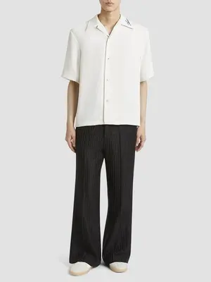 Amiri Embroidered Collar Camp Shirt