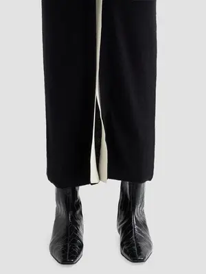 TOTEME Croc-embossed Leather Chelsea Boots - Black