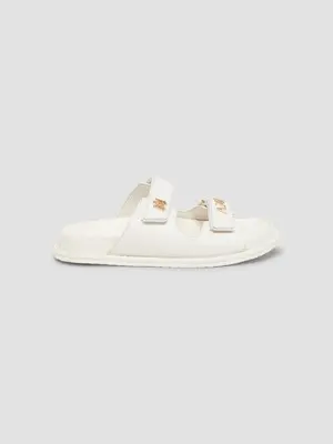 Amiri Boardwalk Leather Two-strap Sandals - Alabaster