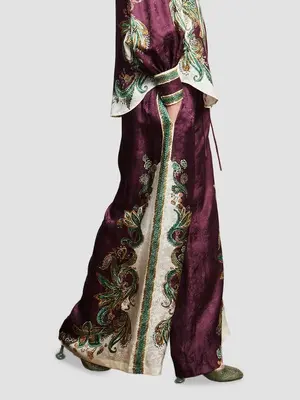 ALEMAIS Ruthie Paisley Wide-leg Pants