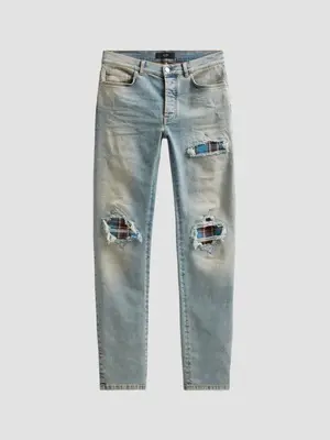 Amiri Plaid Flannel Mx1 Repaired Jeans