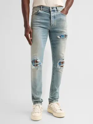 Amiri Plaid Flannel Mx1 Repaired Jeans